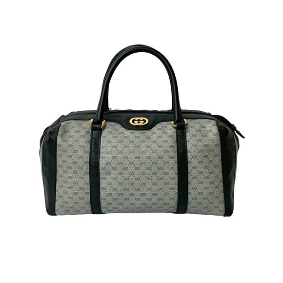 Gucci | Bags | Gucci Old Gucci Micro Gg Logo Hardware Leather Handbag ...